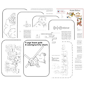 Easter Deluxe Felt Set for Bible Flannel Board Stories 37 Pieces Activity Pages Story He Has Risen Precut Figures Last Supper Crucifixion Resurrection Triumphant Entry Trial Gethsemane