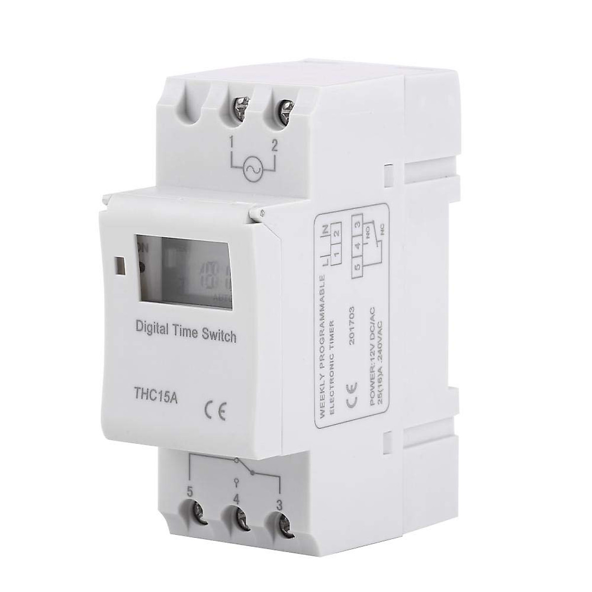 Digital Timer Switch, LCD Power Programmable Timer Time Switch Relay Time Control Switch Timer Digital Electronics General Purpose Timer Daily and Weekly Programs for Power Devices (110V)
