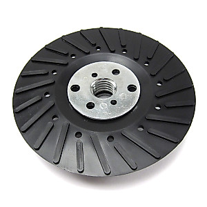 Elitexion Angle Grinder Ribbed Back 4-1/2 inches Plastic Pad for Resin Fiber Disc with 5/8 inch 11 Thread, Max 20,000 RPM