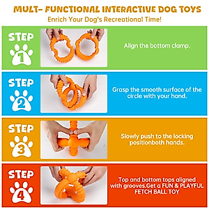 FRLEDM Dog Toys for Aggressive Chewers Indestructible Dog Toys Real Bacon Flavored Nylon Tough Dog Chew Toys for Medium/Large Large Breed Dogs