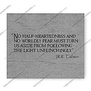 Worldly Fear Musn’t Dim Light - Motivational Wall Art, Motivational Wall Decor Print With J.R.R. Quotes Is An Inspirational Wall Art For Office, Home Wall Decor & School Decor. Unframed-10 x 8"