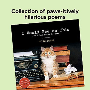 I Could Pee on This 2021 Wall Calendar: (Funny Cat Calendar, Monthly Calendar with Hilarious Kitty Pictures and Poems)