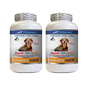 cat Teeth Cleaning Treats - Pets Teeth Health Complex - for Dogs and Cats - Support Oral Care - cat Vitamins Senior - 2 Bottles (120 Tablets)