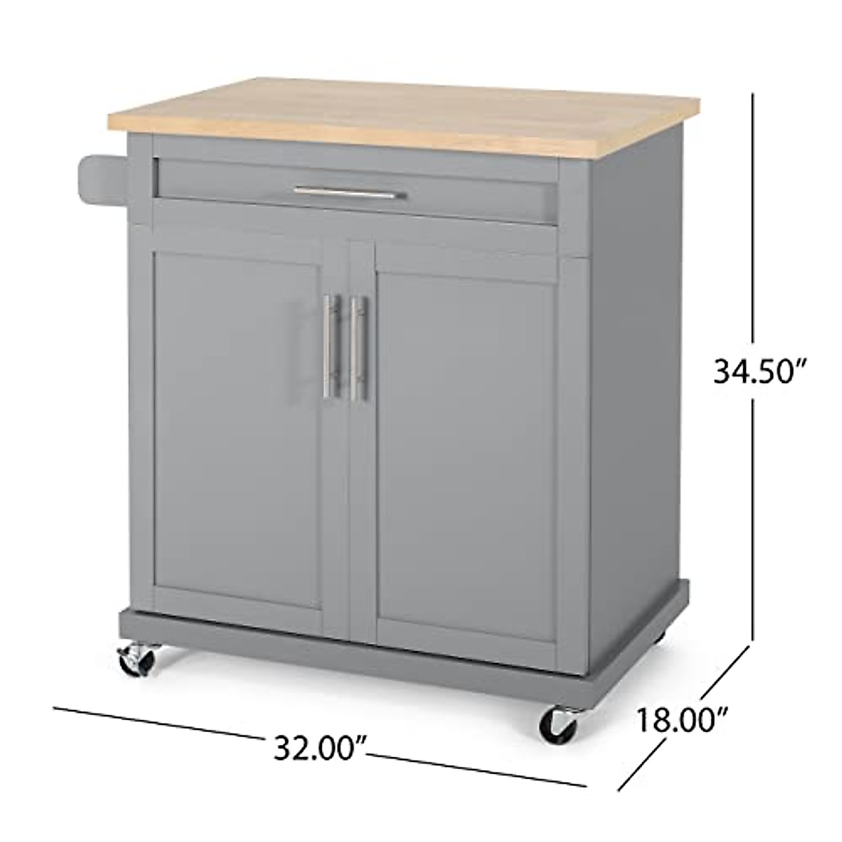 Christopher Knight Home Batavia Kitchen CART, Grey