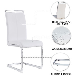 gopop 5 Piece Dining Table Set for Dining Room, Kitchen Table and Chairs Set for 4, Metal Frame & Padded Seat, Piano Baking Lacquer Table Top.Dining Table Set for 4