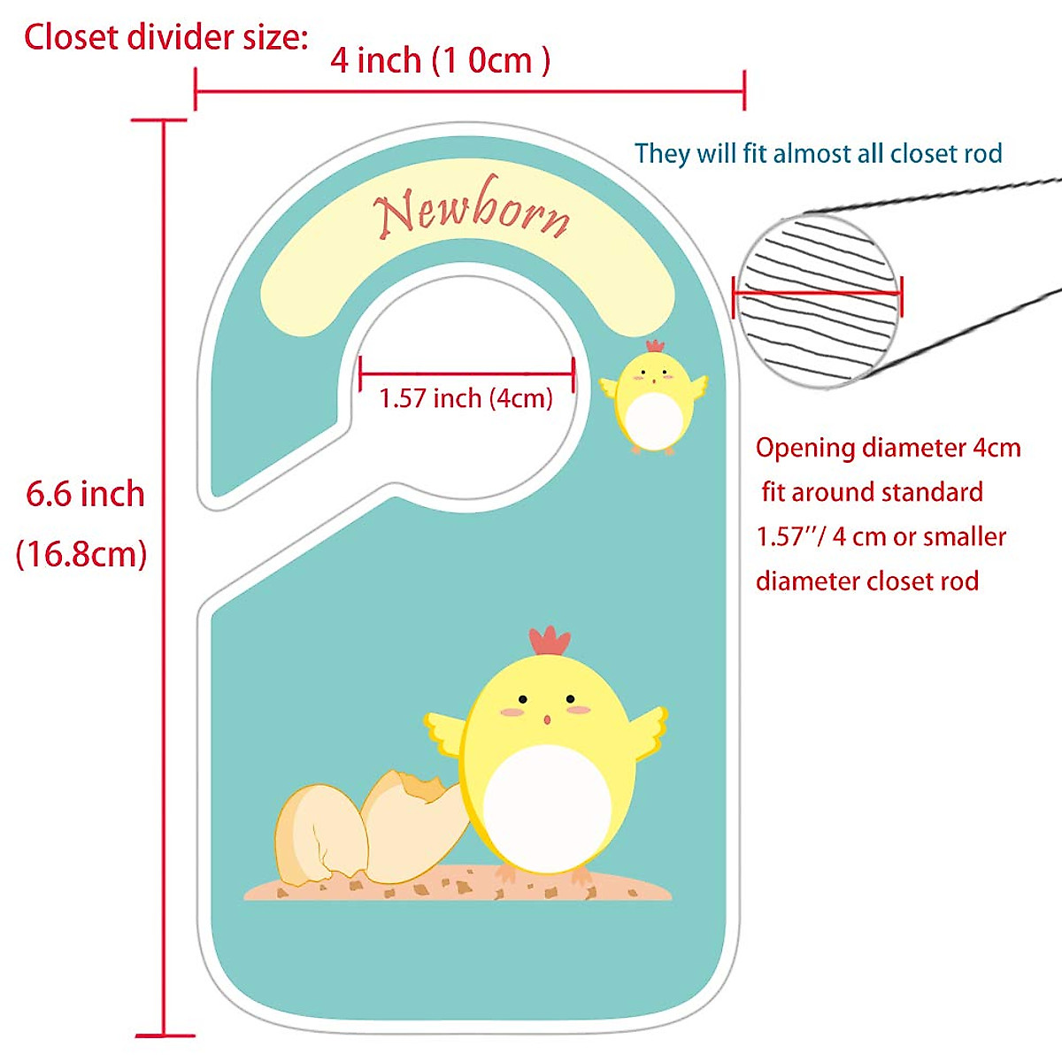 MOBU Baby Closet Dividers & 40 pcs Baby Hangers Baby Closet Dividers Organizer for Baby Clothes