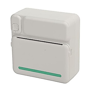 ANGGREK Pocket Printer, Portable Mini Printer Practical Lightweight 200 DPI Resolution Labor Saving with 1 Roll of Paper for Labels