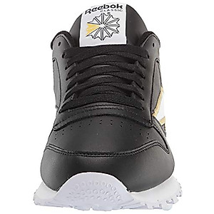 Reebok unisex-adult Classic Leather,Black/White/Gold Met.,11.5 M US