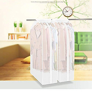 Wardrobe Hanging Clothes Storage Bag/Garment Bag/Peva Translucent Moisture Proof Protector With Magic Tape And Zipper