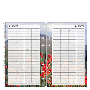 FranklinCovey - Seasons Two-Page Monthly Calendar Tabs (Compact, Jan 2024 - Dec 2024)