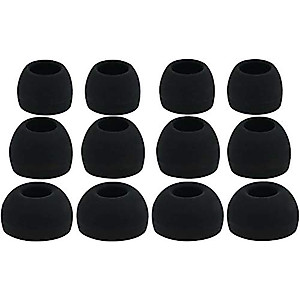 12pcs (ALL-B) 4S / 4M / 4L Replacement Ear Adapters Earbuds Ear Tips Set Compatible with Sol Republic AMPS, AMPS HD, Jax, Shadow and Relays Sport Wireless In-Ear Earphones