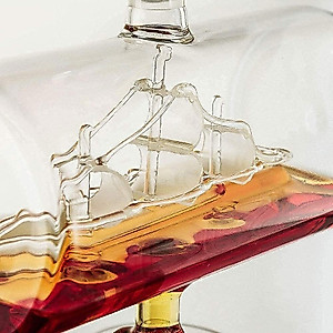 Decanter Whiskey Decanter Wine Decanter Whisky Glasses Decanter Set Of 4 Whiskey Stones And Glass Gift Set Decanter Set Crystal Decanter Ships Decanter Wine Decanters And Carafes Whiskey Wood Stand Fo