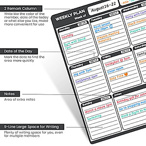 ALEZEL Magnetic Calendar for Refrigerator - 13"x17", Dry Erase Fridge Calendar Set (4 Boards) - Monthly & Weekly Planner Whiteboard, Blank & to Do List White Board, 6 Markers + Eraser