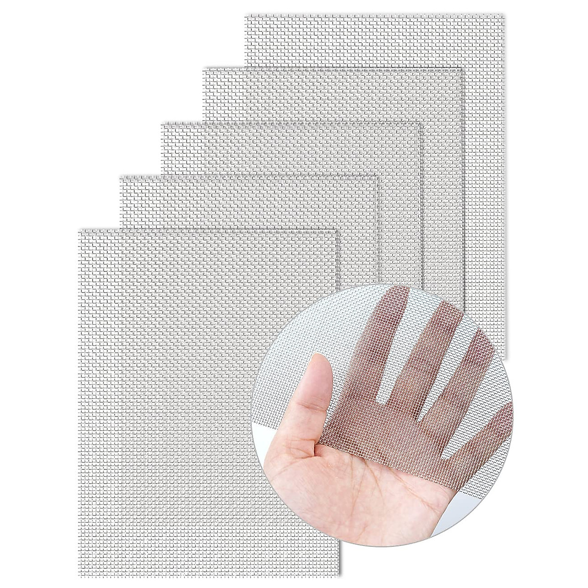 5 Pack Wire Mesh Screen 13.4'' x 9.5'' for Air Vent, 24cm x 34cm, 20 Mesh, 1mm Hole, 304 Stainless Steel Wire Mesh, Easy to Cut