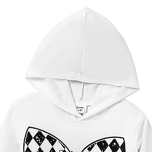 L.O.L. Surprise! Girls Clothes Hoodie and Pant Long Sleeve Stars Print Sweatshirt Leggings Girls Outfits Sets 2Pcs White 10-11 Years