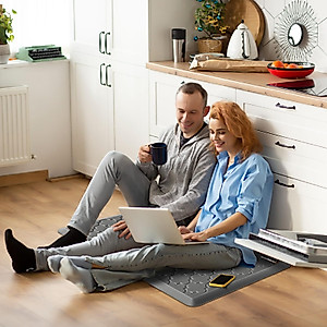 Villsure Kitchen Mat and Rugs, Cushioned Anti Fatigue Kitchen Mats, 1/2 Inch Thick Waterproof Non-Slip Kitchen Runner Rug, Heavy Duty Ergonomic Comfort Standing Desk Mat for Kitchen, Office, Laundry