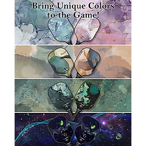 Tumaz Pickleball Paddles Set of 2, USAPA Approved Pickleball Set with Premium Honeycomb Core and Fiberglass Face Pickleball Rackets, 4 Pickle Balls, 2 Grip Tapes, and Portable Carry Bag Included