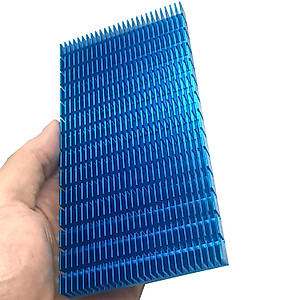 Aluminum Heat Sink Heatsink Module Cooler Fin Heat Radiator Board Cooling for Amplifier Transistor Semiconductor Devices Blue Tone 150mm (L) x 74mm (W) x10mm (H)