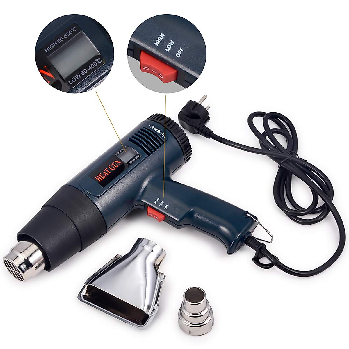 Gomake Vinyl Wrap Tool Kit Window Tint Tools for Cars Wrapping Window Film Wallpaper Installation- Include Vinyl Squeegees, Scraper, Magnet Holders, Vinyl Gloves, Film Cutters, Heat Gun for Vinyl Wrap