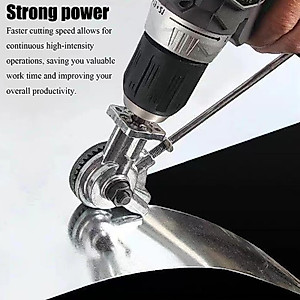 Electric Drill Plate Cutter Upgrade Drill Nibbler Metal Cutter Electric Drill Shears Attachment Metal Cutter For Cutting Aluminum Lron Copper Flat Metal Sheets