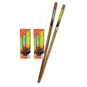 Just Funky Chainsaw Man Chopsticks Set of 2 – Chainsaw Man Merch - Includes 2 Sets of Bamboo Chopsticks - 8.85 Inches Long Anime Chopsticks