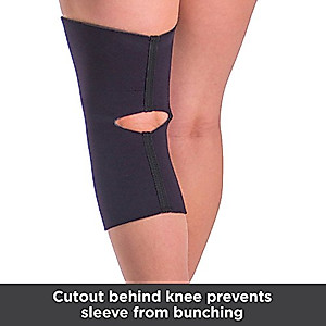 BraceAbility XXXXL Plus Size Open Patella/Open Back Neoprene Knee Sleeve | Water-Resistant Athletic Compression Knee Brace for Swimming, Wakeboarding, Scuba Diving, Surfing (4XL)