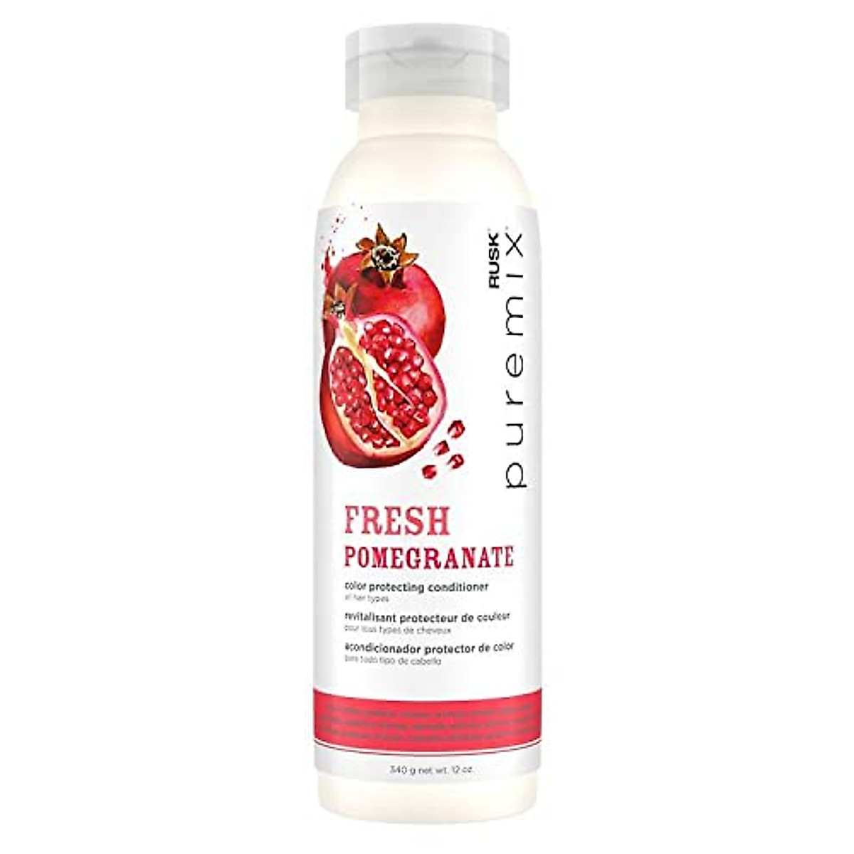 RUSK Puremix Fresh Pomegranate Color Protecting Trio Gift Set, Includes 12 oz. Shampoo, 12 oz. Conditioner, and 10 oz. Hairspray, Locks in Color, and Gives You Healthy, Glowing Hair
