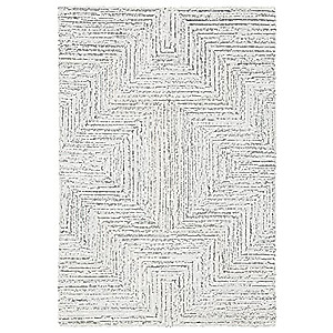 Safavieh Micro-Loop Collection 3' x 5' Light GreyIvory MLP176F Handmade Premium Wool Entryway Living Room Foyer Bedroom Accent Rug