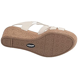 Dr. Scholl's Shoes Women's Everlasting Espadrille Wedge Sandal, White Smooth, 7