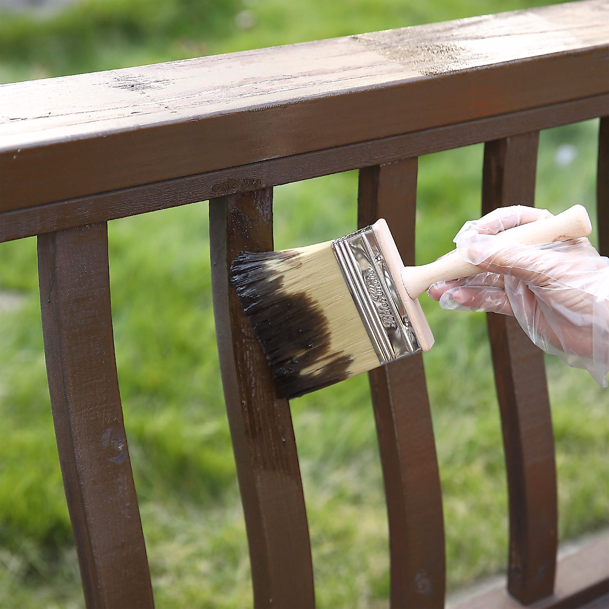 Bates- Deck Stain Brush Set, 4”, 5” and 6”, Stain Brushes for Wood, Deck Stain Applicator, Deck Brush, Wide Paint Brush, Large Paint Brushes, Wood Stain Brush, Masonry Brush, Wood Stain Applicator