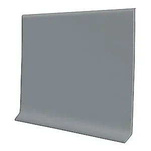 PRO FLEX Gray Vinyl Wall Base 4 inch X 20 ft - Flexible Self Stick Vinyl Wall Base with Toe
