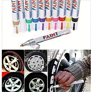 COLIBROX Waterproof Permanent Paint Marker Pen Car Tyre Tire Tread Rubber Metal (red)