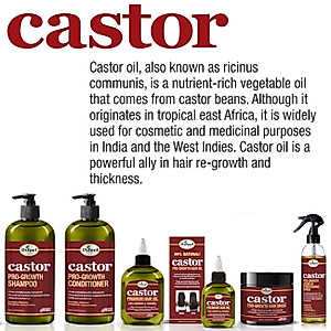 Difeel Pro-Growth Hair Care Set with Castor Oil - 3-PC Style: Shampoo & Conditioner 12oz EACH, & Hair Oil 8oz
