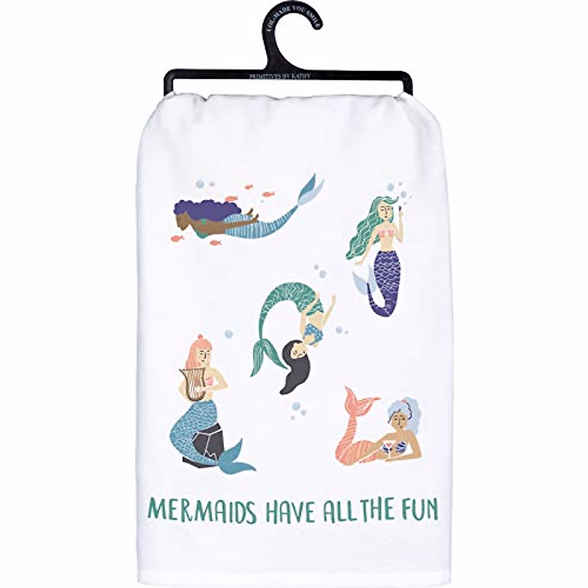 Primitives by Kathy Mermaids Have All The Fun Kitchen Dish Towel Cotton