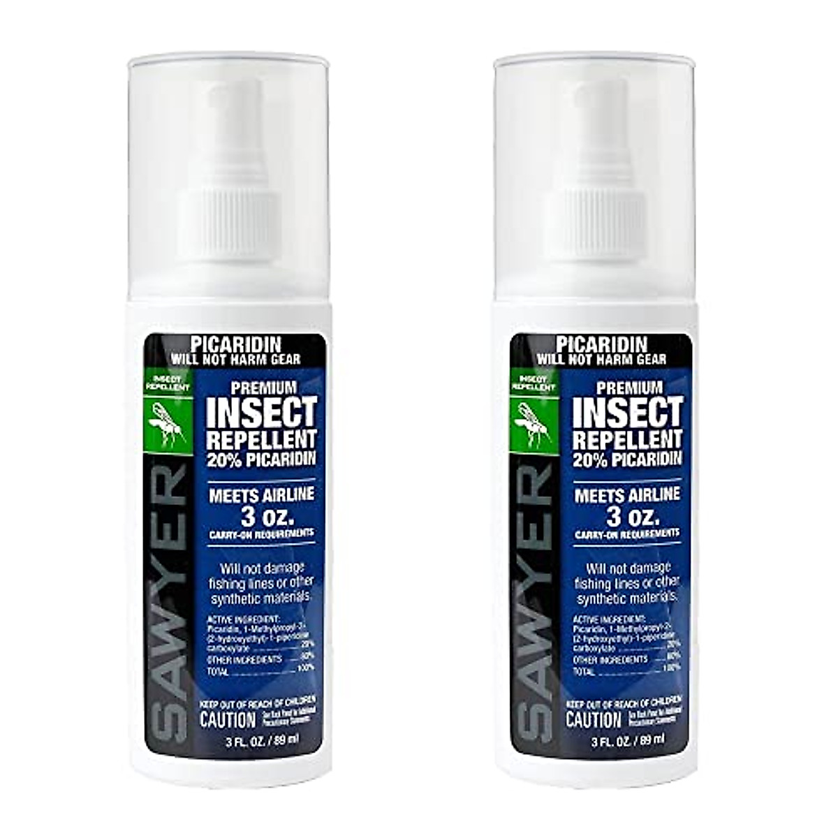 Sawyer Products SP5432 Picaridin Insect Repellent Spray, 20", Pump, 3-Ounce, Twin Pack & SP7142 Premium Maxi DEET, 100" DEET Insect Repellent, Pump Spray, 4-Ounce, Twin Pack
