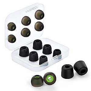 [6 Pairs] Foam Earbud Tips S M L for 5mm-7mm Earphone Anti-Slip Silicone Earbud Covers Memory Ear Bud Foam Rubber Tips Noise Cancelling in Ear Headphone Tips