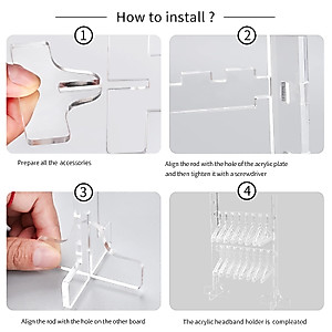 OAOLEER Earring Holder Organizer, Acrylic 2 Tiers 128 Holes Coat Hanger Rack Earring Display Stand Large Capacity Jewelry Storage for Women Girls (Acrylic 1)