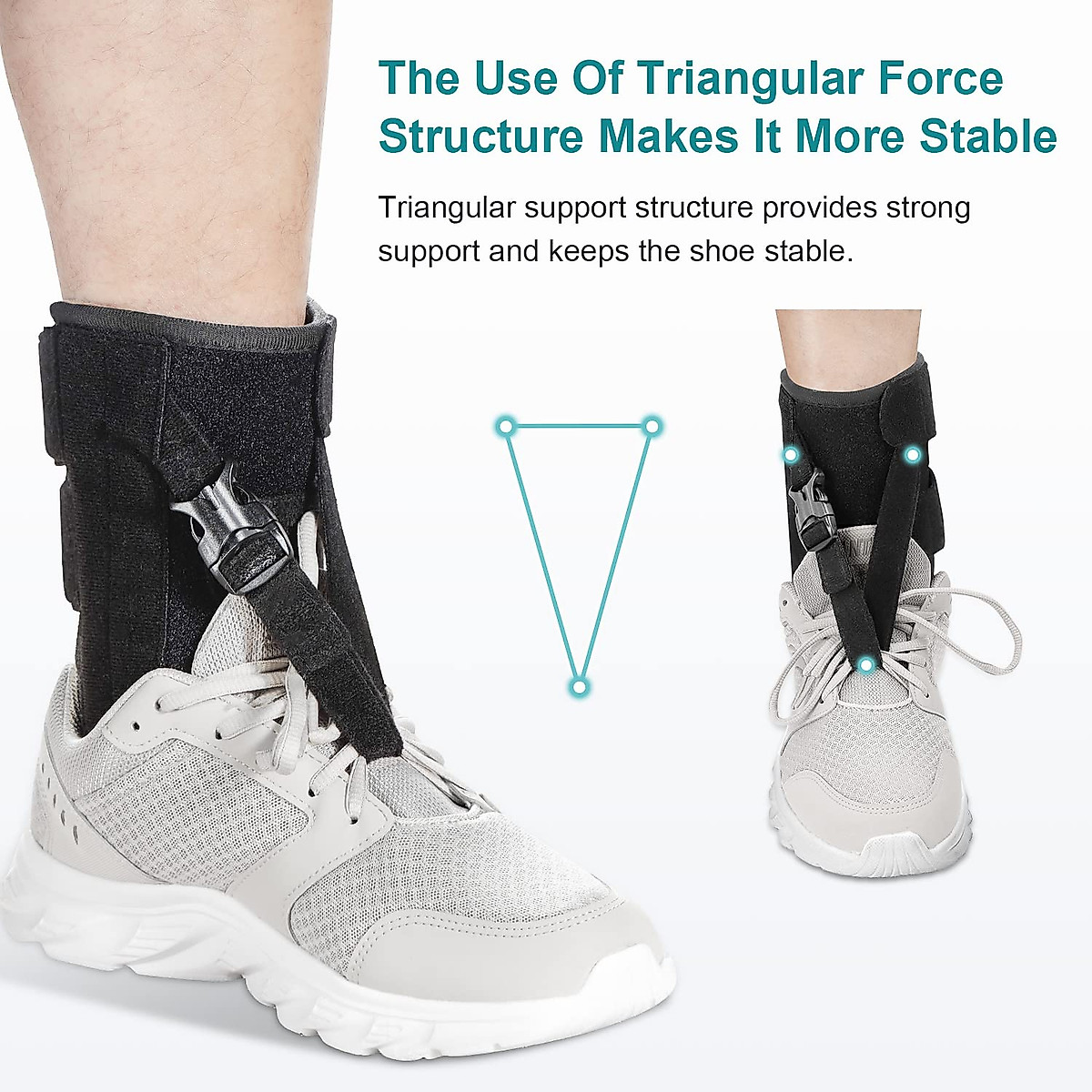Foot Drop Brace for Walking Lifting Shoes, Drop Foot AFO Brace Help Raise Shoes, Foot Up Splint for Ankle, Improved Walking Gait, Prevent Falls and Injuries, for Left and Right Foot,Fits Women and Men