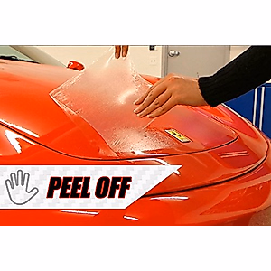 Road Warrior Plus Paint Protection Film - Temporary Roll-On Automotive Exterior Protector from Rocks, Scratch and Chips - Coating Applies White, Dries Clear 16oz Kit