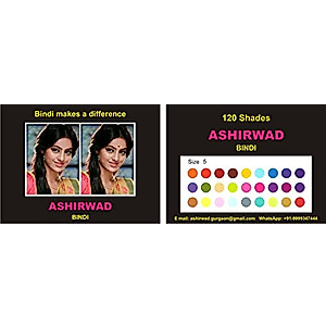 ASHIRWAD Indian Multicolor Multisize, Multi Design Reusable Stone Crystal Bridal Bindis, Forehead Tika, Face Jewels Stickers (Bindi-004)