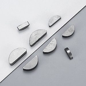 Woodruff Key Assortment Kit, 80pcs Metric Woodruff Keys, Half Moon Keys, Half Moon Semicircle Bond Key Hardware Keyway Set, Shaft Crank Key for Fasteners Mechanical Industry Crankshaft