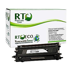 Renewable Toner Compatible Toner Cartridge Replacement for Brother TN115 TN115BK DCP-9040CN 9045CDN MFC-9440CN MFC-9450CDN 9840CDW HL-4040CDN 4040CN 4070CDW (Black)