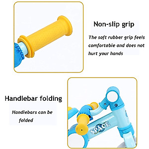 NUBAO Stroller Wagon Kids Bicycle - Three Wheeled Scooter,Children's Tricycle with Foldable Grip and Adjustable Seat,Yellow Over 1 Year Old Girl Gifts (Color : Yellow)