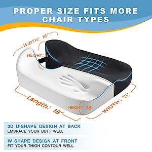 anzhixiu Car Seat Cushion, Car Cushion Seat Cushion for Car Seat Driver, Sciatica Pain Relief Pillow Tailbone Pain Relief Cushion for More Relaxation