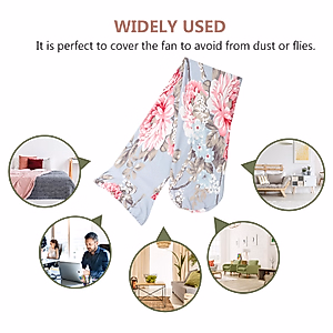 CHILDWEET 1Pc Printed Floor-standing Fan Cover Decorative Protective Cover for Fan Cover for Household Floor Fans Stylish Fan Cover for Home Use