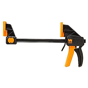 WEN CLR062 6-Inch Heavy Duty Steel Bar Clamps and Spreaders with 2.3-Inch Throat, Four Pack