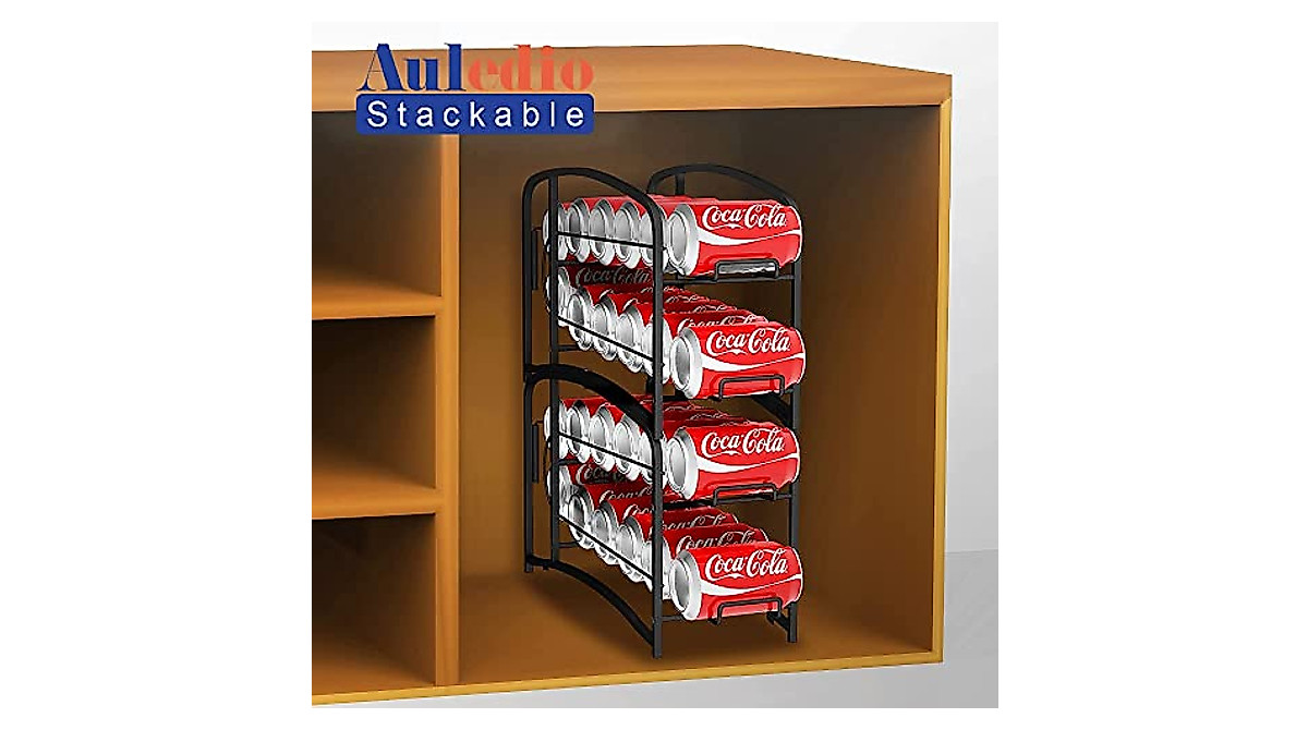 Stackable Beverage Can Dispenser Rack - Organize Cans Effortlessly
