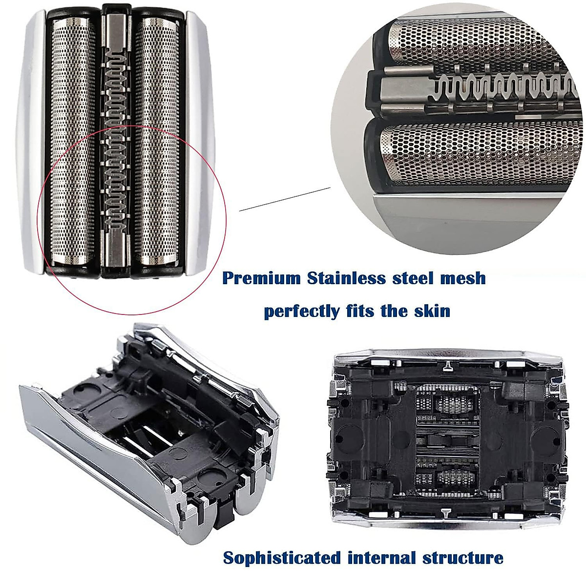 Suleto Series 8 83M Replacement Head Compatible with Braun Electric Shaver, 83M Series 8 Razor Head Replacement Shaving Blades Foil & Cutter Cassette for 8370cc, 8350s, 8320s, 8325s, 8340s, 8345s