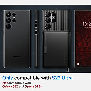 Spigen Slim Armor CS Designed for Galaxy S22 Ultra Case (2022) - Black