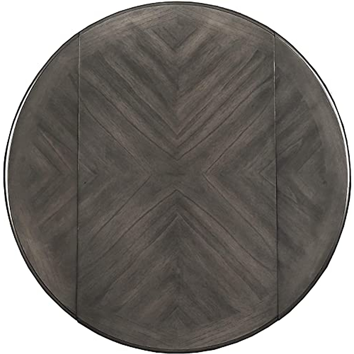 New Classic Furniture Gia Drop Leaf Dining Table with Two Chairs, 42-Inch, Gray